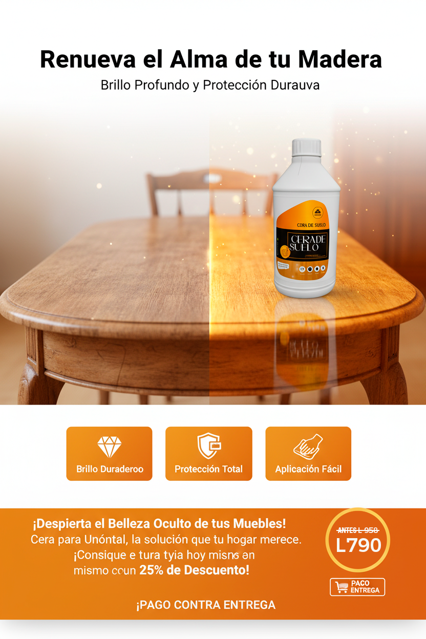 Cera para Madera Profesional | Restaura, Protege y Da Brillo Natural a ...
